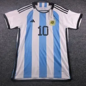 adidas | Shirts | Argentina Jersey Mens Medium Blue Soccer Adidas Messi ...